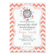 Around The Clock Bridal Shower Invitations | FunBridalShowerInvitations